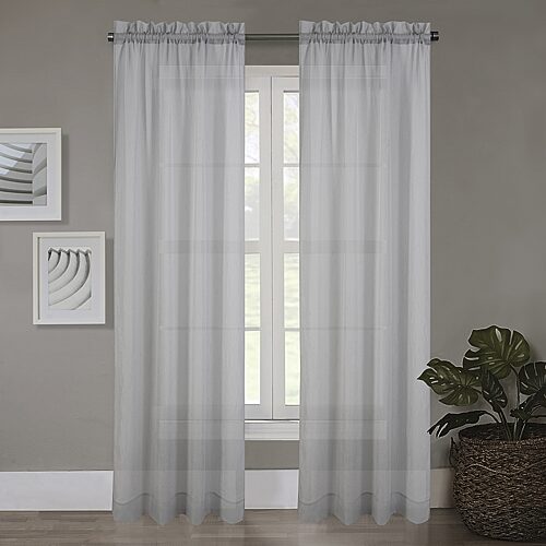 Click here for Regal Home Crushed Voile Solid Rod Pocket Sheer Si... prices
