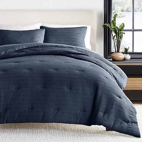 Soft Essentials Waffle-Textured Ultra Soft 3pc. Comforter Set