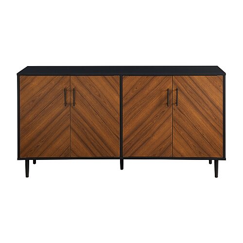 Click here for Mcm Faux Bookmatch Tv Stand  One Size  Black prices