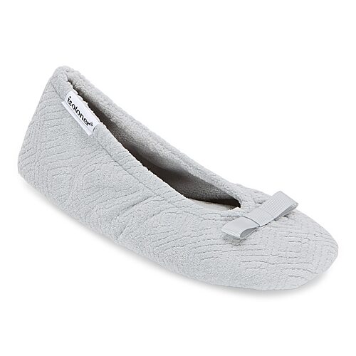 Click here for Isotoner Microterry Womens Ballerina Slippers  Lar... prices