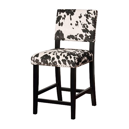 Click here for Clayton Cow Print Upholstered Nailhead Trim Counte... prices