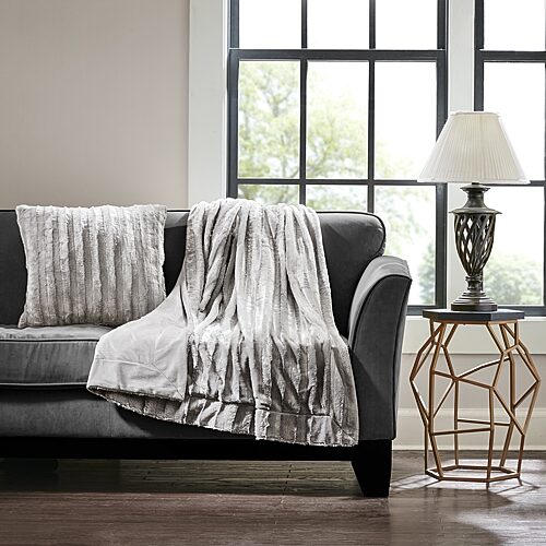 Click here for Madison Park York Faux Fur Square Throw Pillow  On... prices