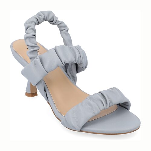 Journee Collection Womens Amaree Ruched Strap Dress Sandals - Blue