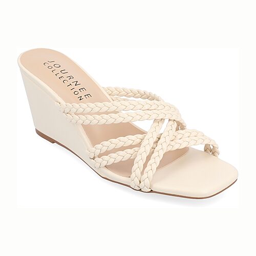 Click here for Journee Collection Womens Baylen Strappy Braided W... prices