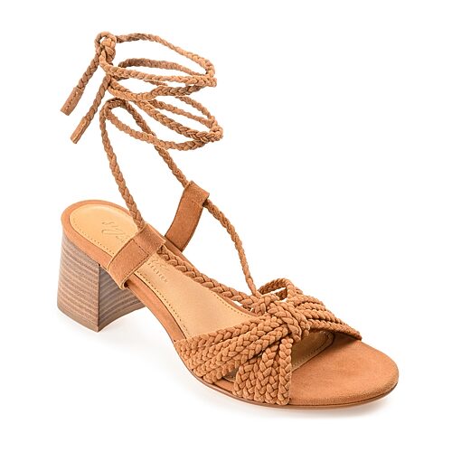 Click here for Journee Signature Womens Railee Braided Block Heel... prices