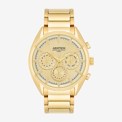 Click here for Armitron Mens Gold Tone Stainless Steel Bracelet W... prices