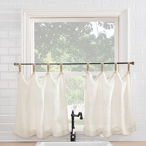 Click here for No 918 Brinley 2-pc. Tab Top Window Tier  One Size... prices
