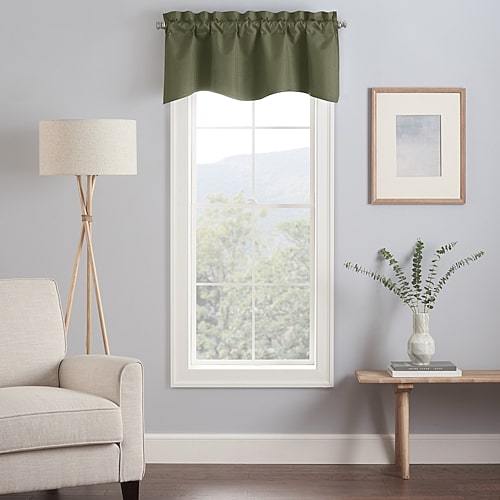 Click here for Eclipse Kendall Rod Pocket Scallop Valance  One Si... prices