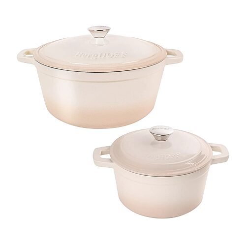 BergHOFF Neo 4pc Cast Iron Cookware Set  3qt. & 7qt. - Meringue