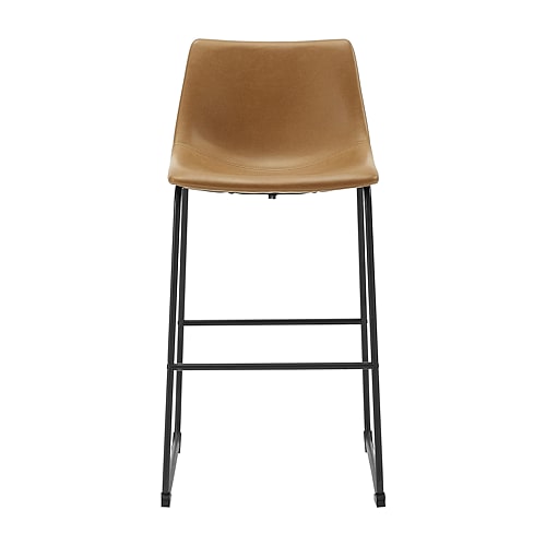 2-pc. Faux Leather Kitchen Barstools  One Size  Brown