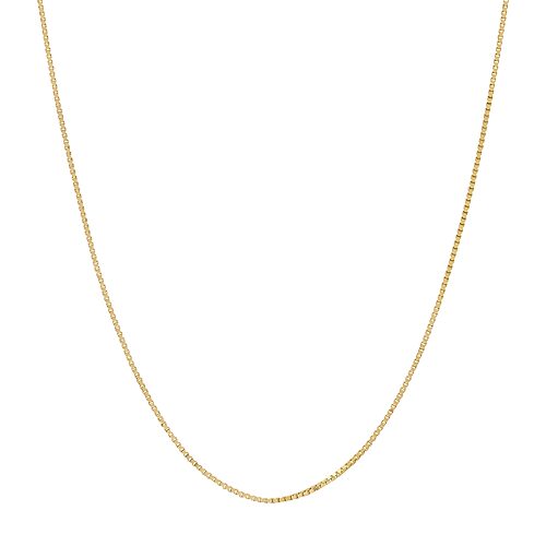 Click here for 14K Gold .75mm Box Chain Necklace  One Size prices