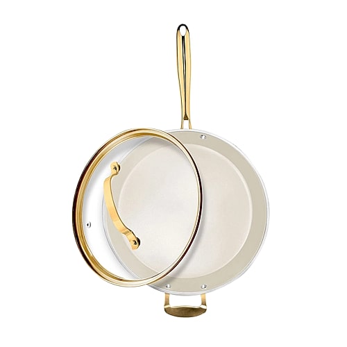 Gotham Steel Natural Collection 14 inch Ceramic Coating Fry Pan - Cream