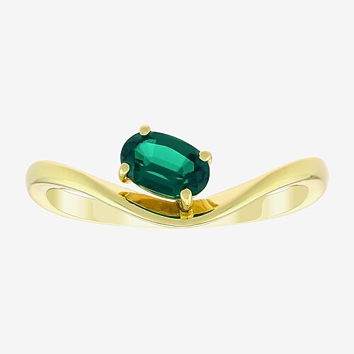 Click here for Lab Created Gemstone 14K Gold Over Silver Oval Sol... prices