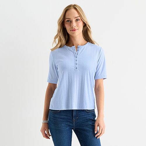 Click here for Liz Claiborne Womens Short Sleeve Regular Fit Henl... prices