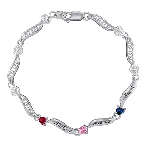 Click here for Personalized Sterling Silver Family Birthstone Hea... prices