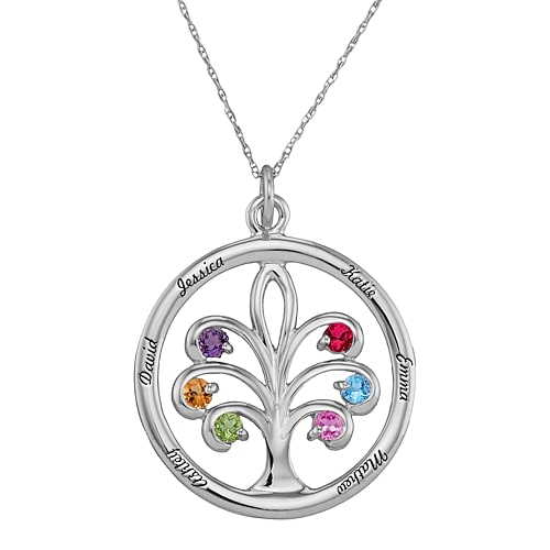 Click here for Personalized Sterling Silver Family Tree Birthston... prices