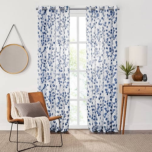 Click here for Fieldcrest Arden Botanical Leaf Cotton Grommet Top... prices