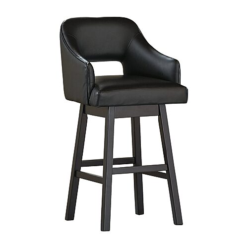 Signature Design by Ashley Tallenger 2-pc. Upholstered Swivel Bar Stool  One Size  Black