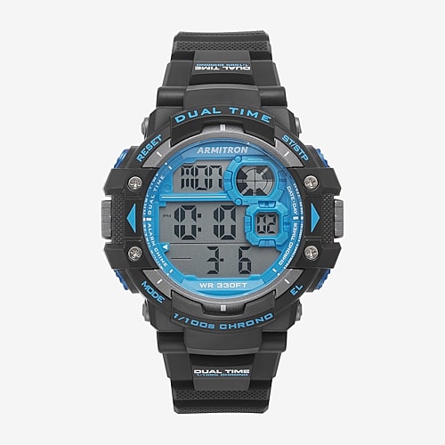 Click here for Armitron Mens Chronograph Multi-Function Black Str... prices