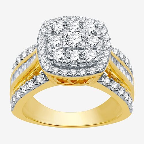 Click here for Womens 2 CT. T.W. Natural White Diamond 10K Gold C... prices