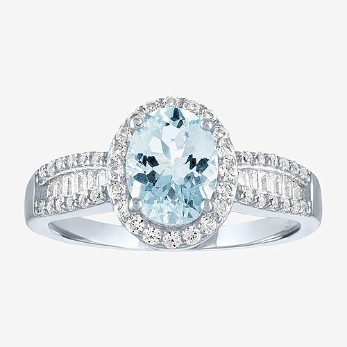 Click here for Womens Simulated Blue Aquamarine Sterling Silver O... prices