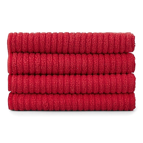 Click here for Cooks Scrubber 4-pc Dish Cloth Set  One Size  Red prices