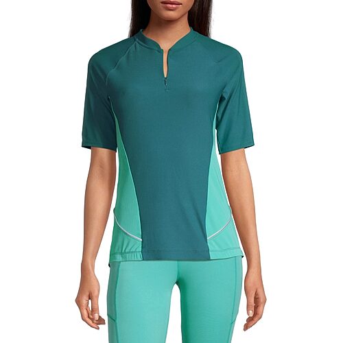 Click here for Xersion Womens Mock Neck Short Sleeve Jersey  X-sm... prices