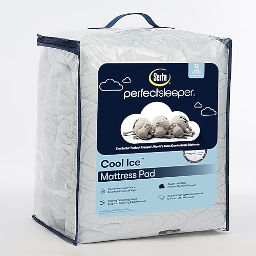 Click here for Serta Cool Ice Mattress Pad  One Size  White prices