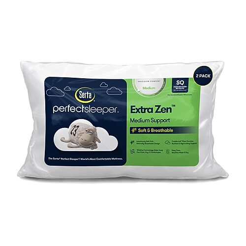 Click here for Serta Extra Zen 2 Pack Medium Density Bed Pillow... prices
