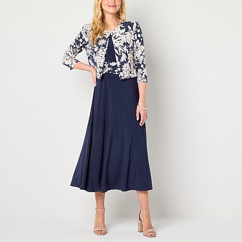 Click here for Jessica Howard Womens Midi Floral Jacket Dress  8... prices