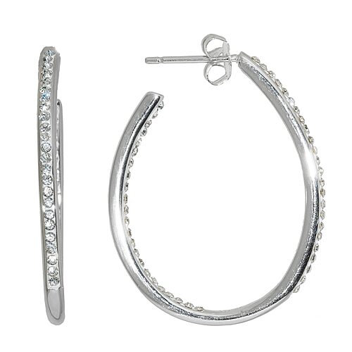Click here for Sparkle Allure Womens Crystal 34mm Hoop Earrings... prices