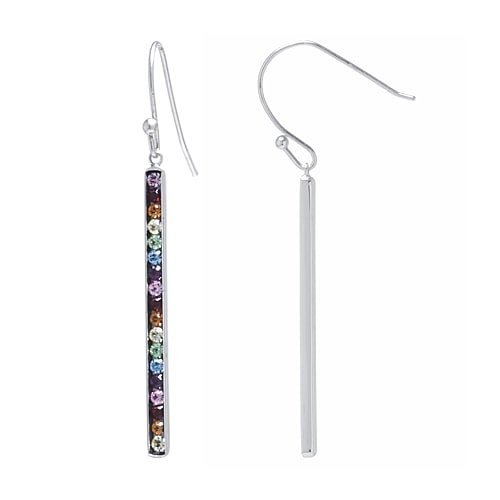Click here for Sparkle Allure Pure Silver Over Brass Blue Crystal... prices