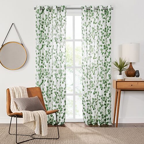 Click here for Fieldcrest Arden Botanical Leaf Cotton Grommet Top... prices
