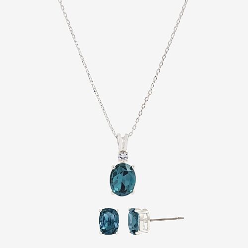 Click here for Sparkle Allure Womens Blue Cubic Zirconia Pure Sil... prices