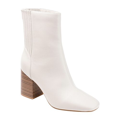Click here for Journee Collection Womens Maize Stacked Heel Booti... prices