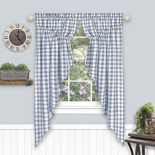 Click here for Achim Buffalo Check Gathered Swag Pair - 63x72 prices