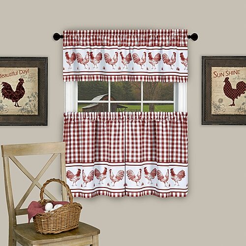 Click here for Achim Barnyard 3-pc. Rod Pocket Window Tier  One S... prices