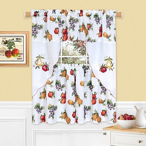 Click here for Achim Ambrosia Embellished Kitchen Curtain Set prices