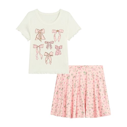 Click here for by&by girl Little Girls 2-pc. Skirt Set  4  Pink prices