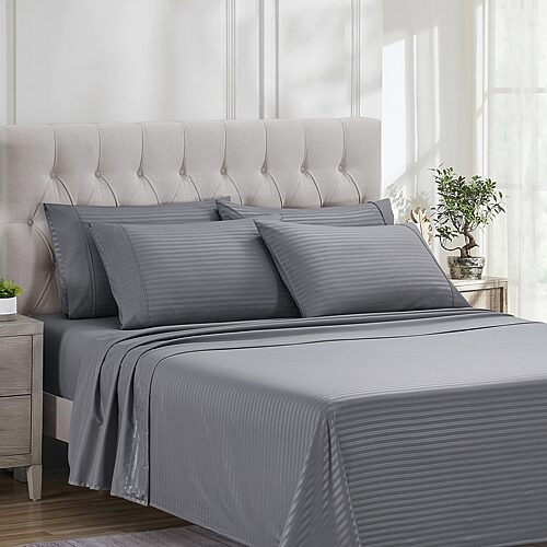 Click here for Sweet Home Collection Dobby Stripe Microfiber Wrin... prices