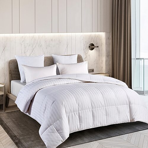 Click here for Duraloft Damask-Stripe Heavy-Warmth Down-Alternati... prices