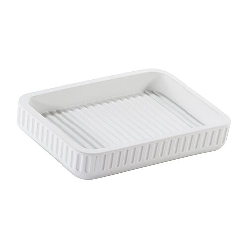 Click here for Avanti Vienna Ribbed Soap Dish  One Size  White prices