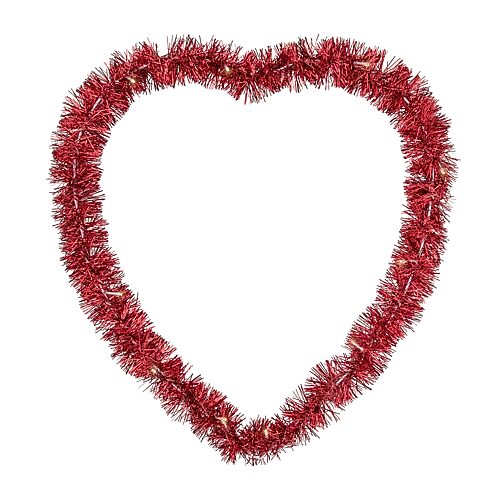 Click here for Northlight Lighted Tinsel Heart Wall Decal  One Si... prices