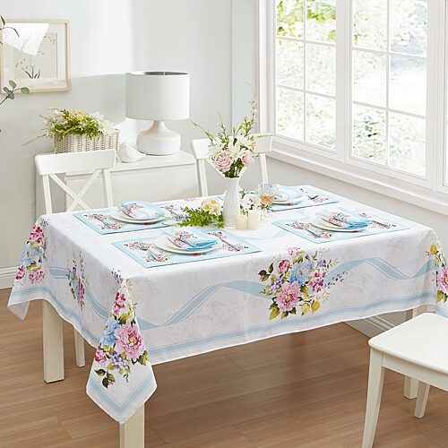 Click here for Elrene Rose Cottage Engineered Tablecloth  60 x 84... prices