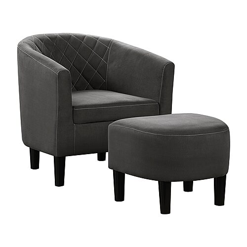 Click here for Roosevelt Chair + Ottoman Set  One Size  Gray prices
