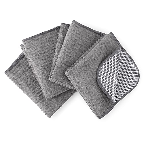 Click here for Cooks Scrubber 4-pc Dish Cloth Set  One Size  Gray prices