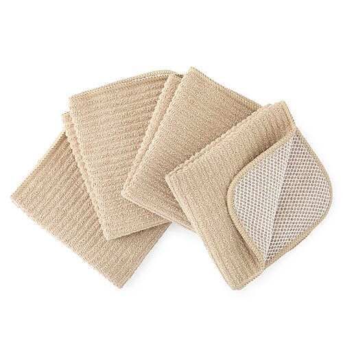 Click here for Cooks Scrubber 4-pc Dish Cloth Set  One Size  Brow... prices
