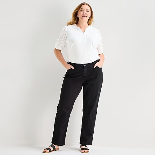 Click here for Liz Claiborne Lana Womens Plus High Rise Straight... prices