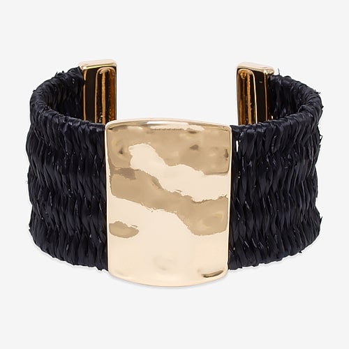 Click here for Bijoux Bar Womens Cuff Bracelet  One Size  Black prices