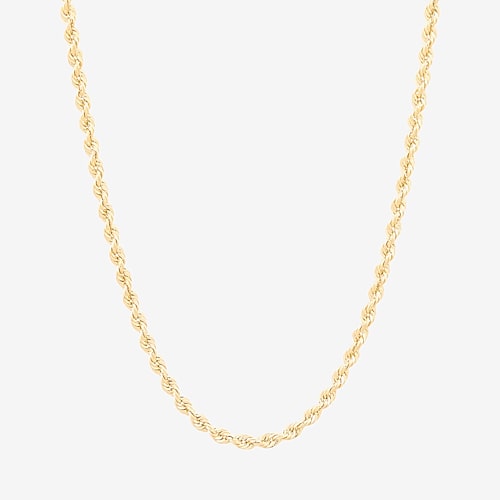 Click here for 14K Gold 16 - 30 Inch Semi-Solid Sparkle Rope Chai... prices